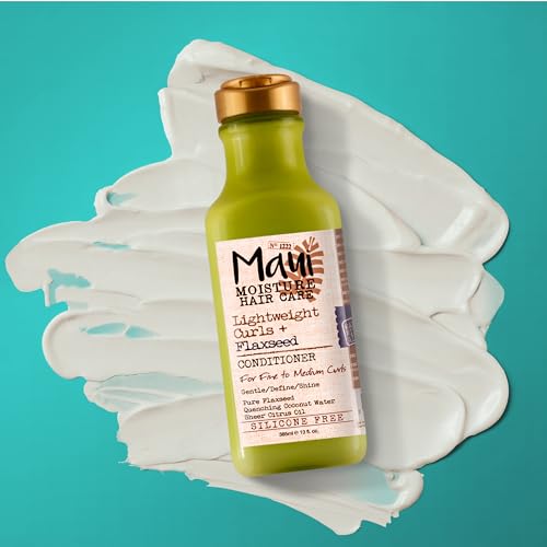 Maui Moisture Lightweight Curls + Flaxseed Conditioner, Conditioning, Paraben Free, Silicone Free, 13 Fl Oz