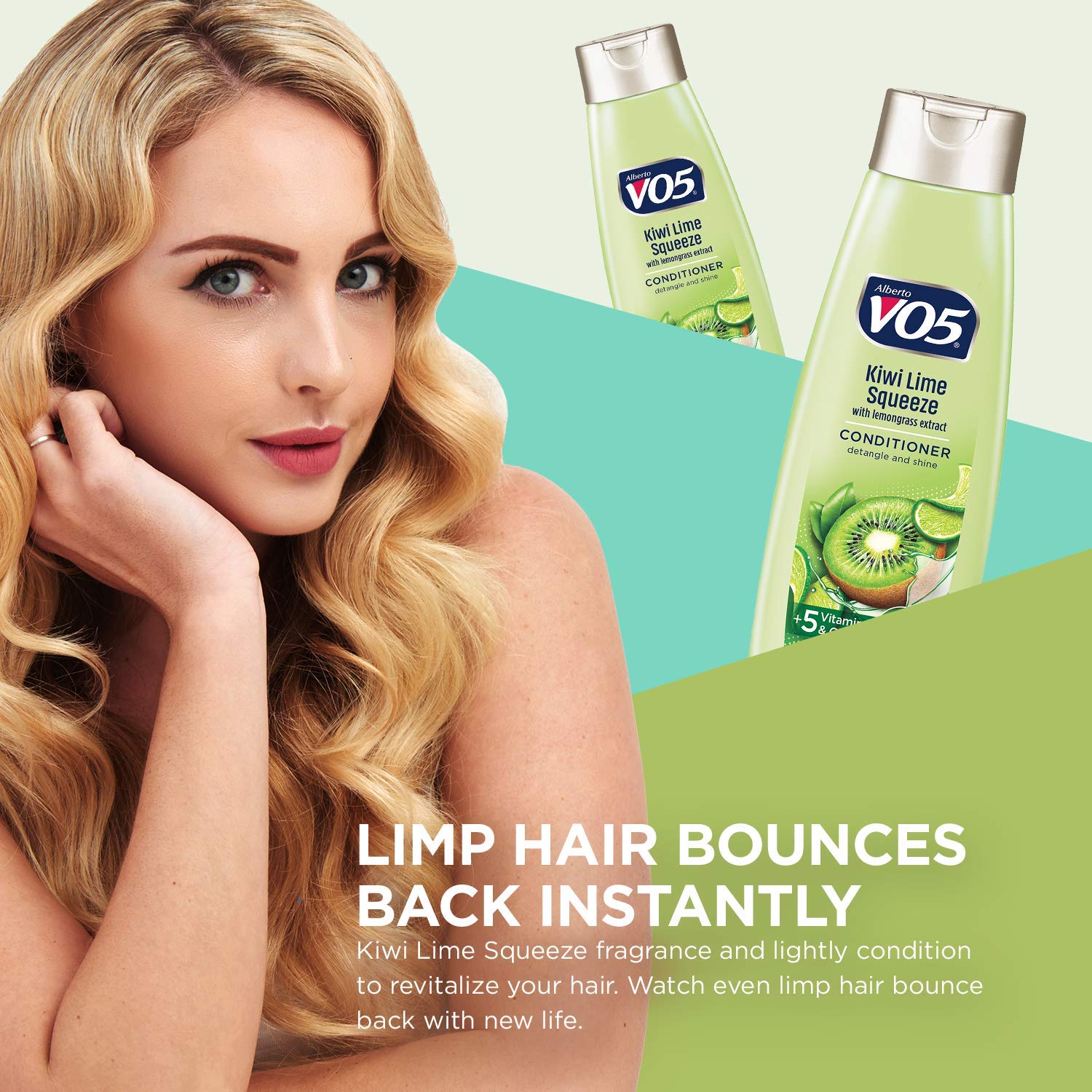 Alberto VO5 Herbal Escapes Kiwi Lime Squeeze Clarifying Conditioner, 12.5 Ounce