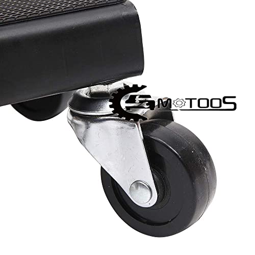 3 Pcs Snowmobile Dolly Set Anti-Slip Snow Mobile Moving Rollers Dollies Movers with Caster Wheels 1500 LBS, Black