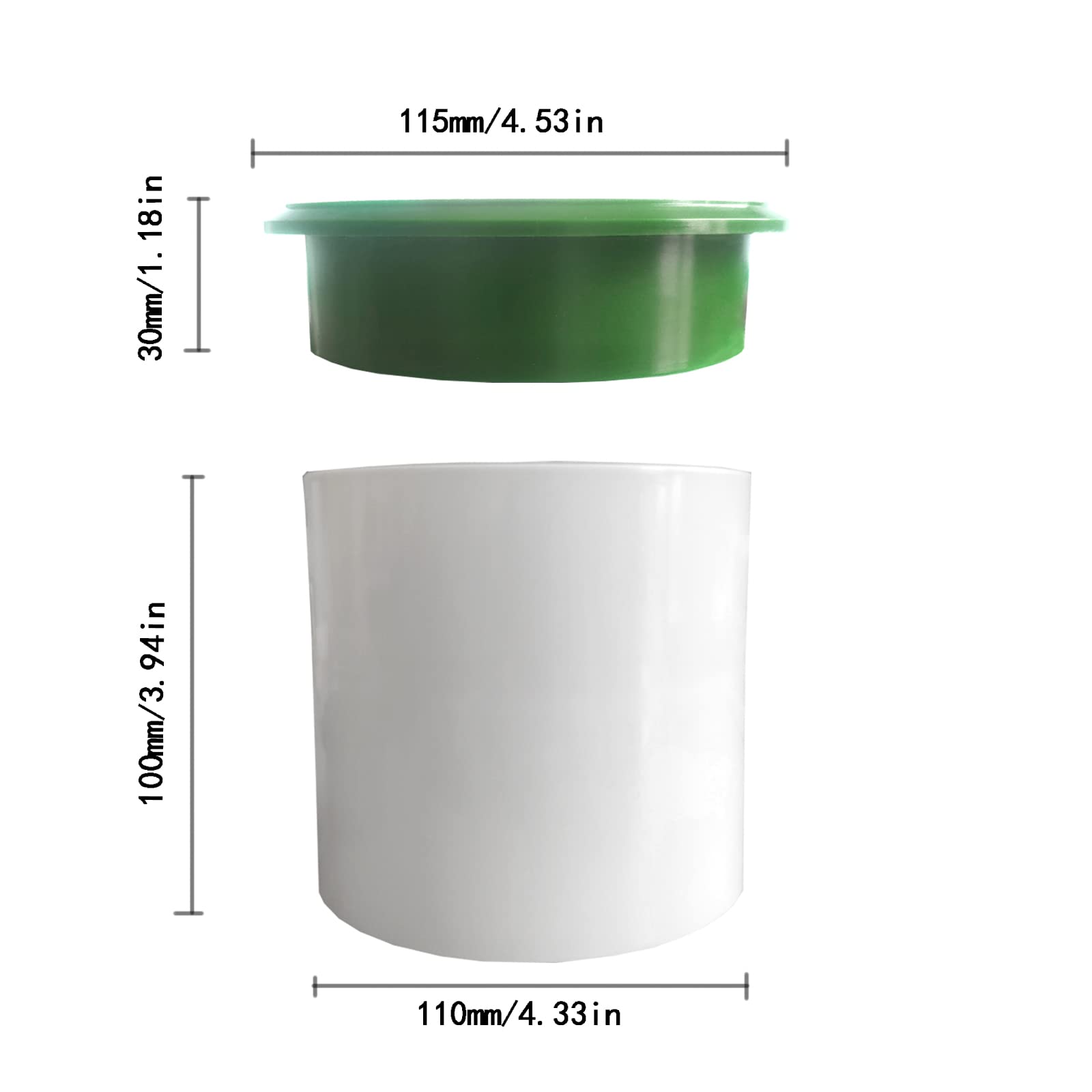 2 Pcs Putting Green Accessories for Practice Putting, 4 Inch Deep Golf Cup and Golf Cup Cover (4" 2Pcs)