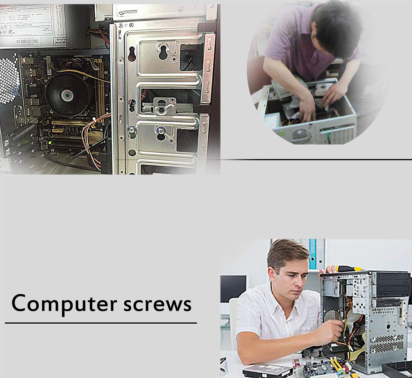 310pcs Motherboard Standoffs Screw, PC Computer Screws Kit Set for Mainboard, Hard Drive HDD, Case, Fan, Power Graphics,CD-ROM