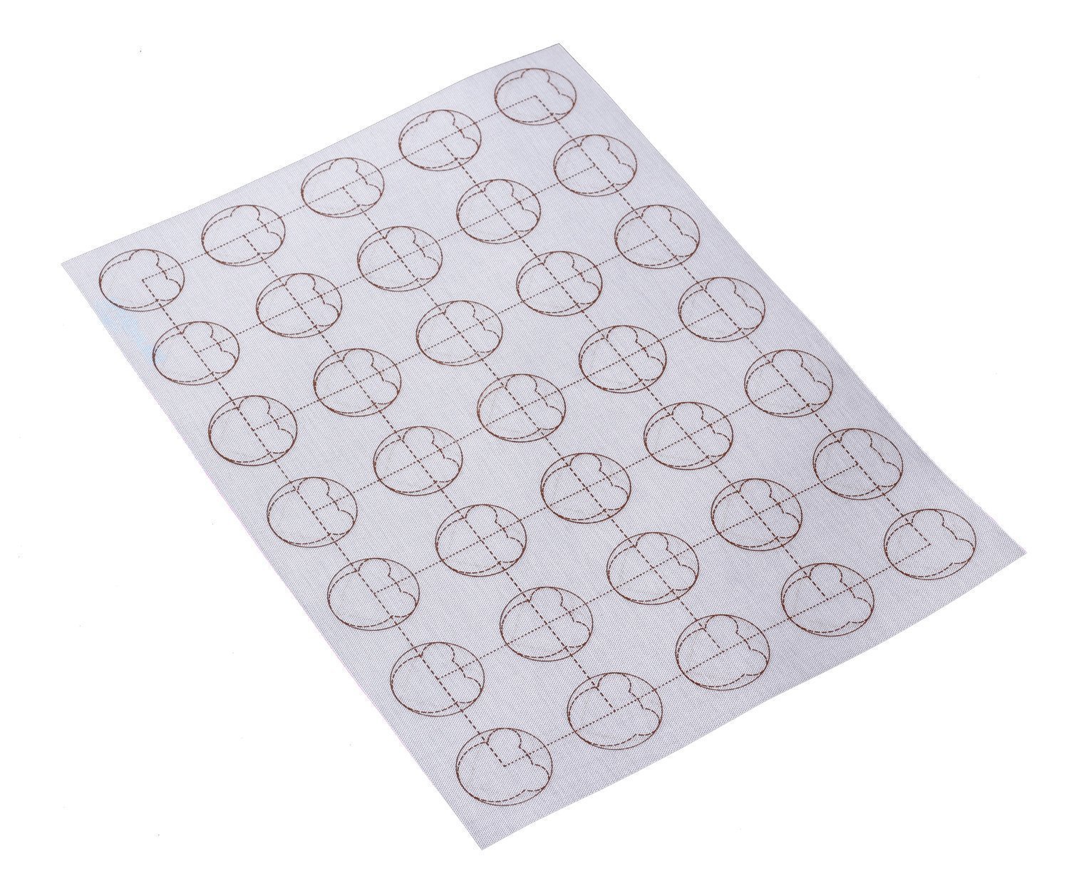 2pcs Silicone Baking Mat for Macarons, 15.3" x 11" Mat Liner with 35 Circles Macaron Template, Reusable Non-stick Surface Pastry Mat