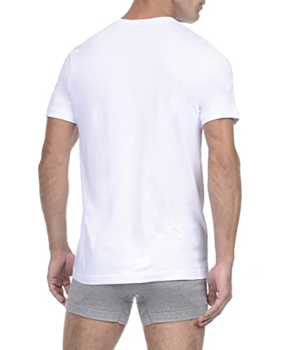 2(X)IST mens Essential Cotton V-neck T-shirt 3-pack Base Layer Top, White Natural, Large US