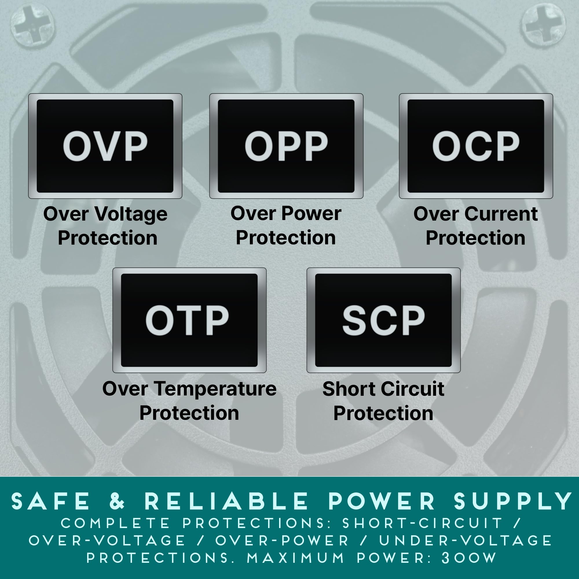 Apevia TFX-AP300W Standard Flex ATX 300W Power Supply - 115-230V AC, 1 x 20/24Pin Main Power, 1 x 12V(P4), 3 x Pheripheral, 3 x SATA, 1 x Floppy