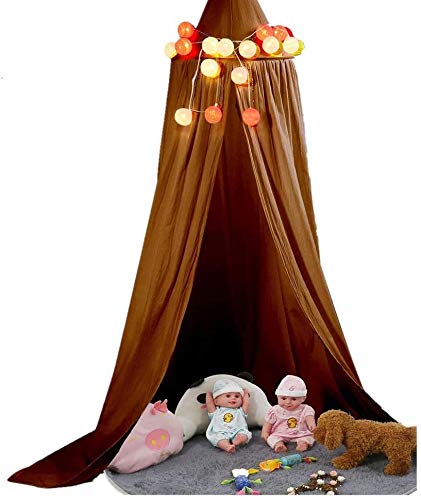 Kid Bed Canopy Baby Bedding Round Dome Bed Canopy Room Decoration, Bed Curtains Kids Play Tent Hanging Tent Net, Bedroom Canopy for Baby Kids Reading Playing Sleeping