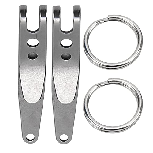 2PCS Suspension Pocket Clip, Multi Purpose Durable Suspension Clip Hanger for Hanging Knives, Suspension Pocket Clip for Outdoor Use