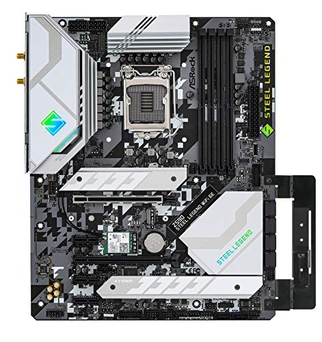 ASROCK Z590 STEEL LEGEND WIFI 6E Socket LGA1200/ Intel Z590/ DDR4/ Quad CrossFireX/ SATA3&USB3.2/ M.2/ WiFi&Bluetooth/ATX Motherboard