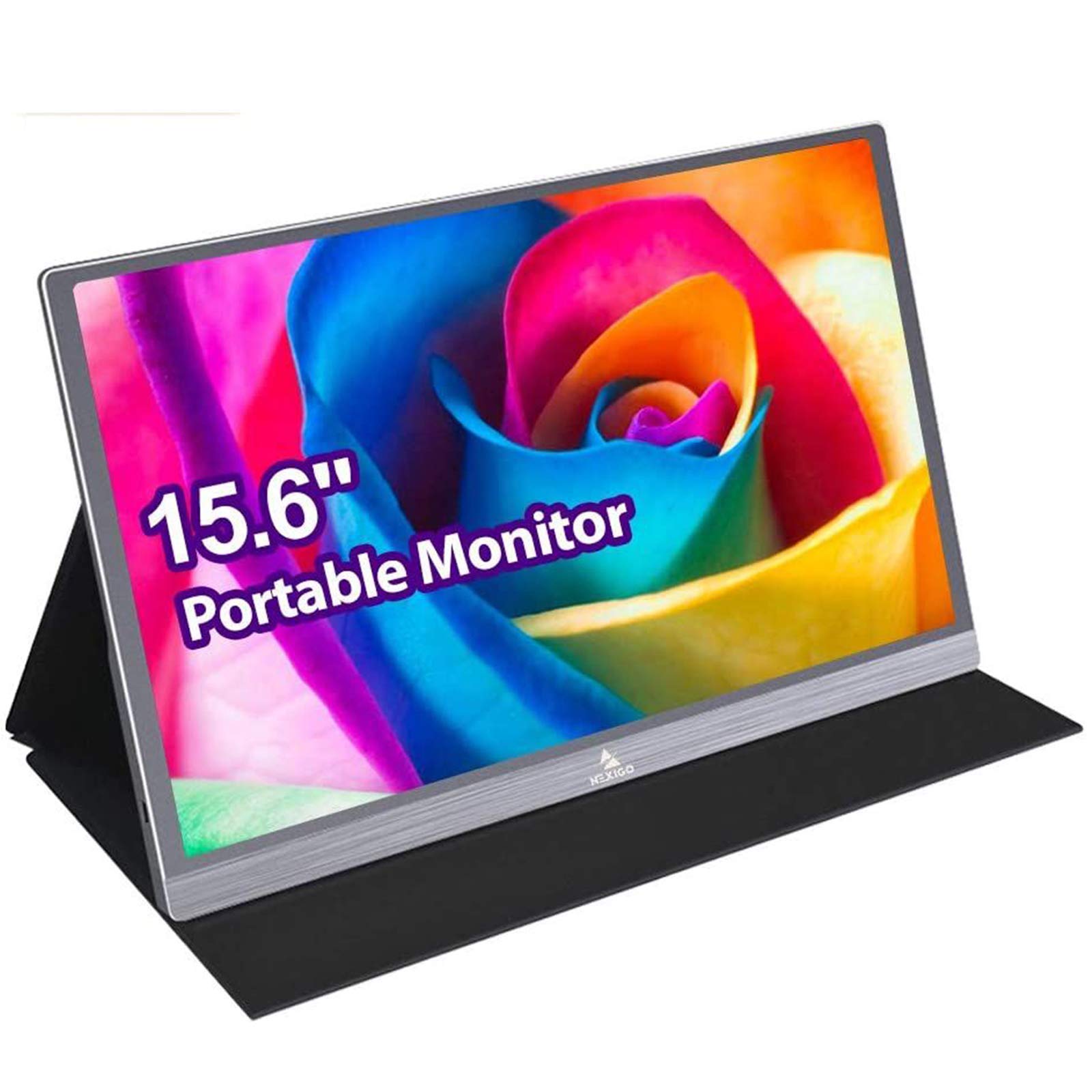 NexiGo Premium 4K Portable Monitor - 15.6 Inch Ultra HD 2160P IPS USB Type-C Computer Display, Eye Care Screen with HDMI/USB-C for Laptop PC/MAC/PS4/Xbox/Switch/Phone Included Cover (Renewed)