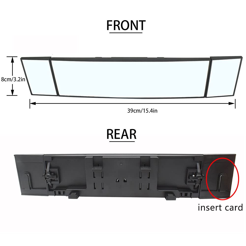 Car HD Rear View Mirror Wide-angle Adjustable Interior Mirror Large Rearview Mirror for Rear Seat Baby Safety Universal for Car SUV