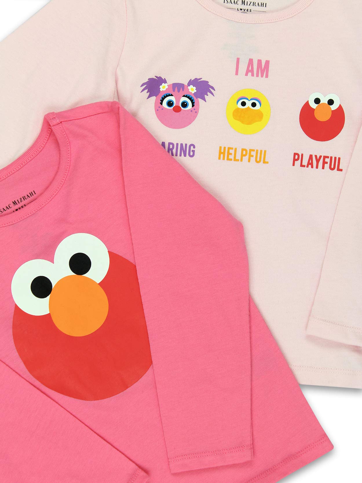 Isaac Mizrahi Loves Sesame Street Elmo Toddler Baby Long Sleeve T-Shirt Tee (2T, Pink)