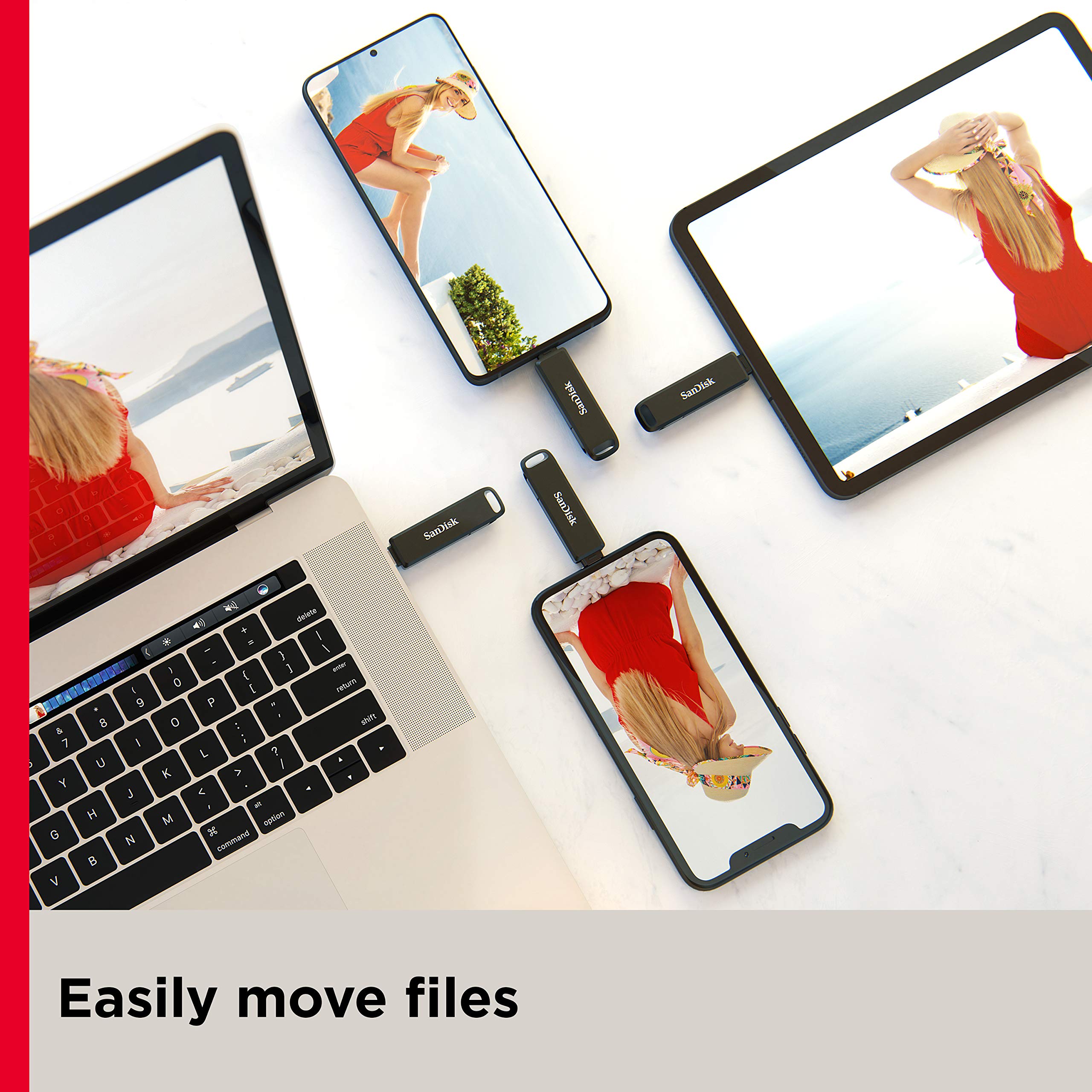 SanDisk 64GB iXpand Flash Drive Luxe - The 2-in-1 USB for iPhone, iPad, and Computer - Thumb Drive with Lightning and USB Type-C Connectors β SDIX70N-064G-GN6NN