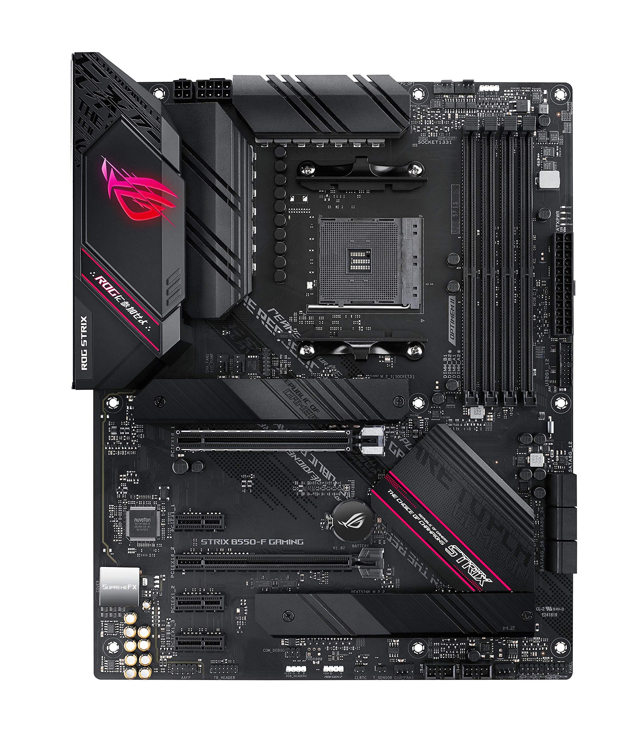 ASUS ROG Strix B550-F Gaming AMD AM4 Zen 3 Ryzen 5000 & 3rd Gen ATX Motherboard (PCIe 4.0, 2.5Gb LAN, BIOS Flashback, HDMI 2.1, Addressable 2 RGB Header and Aura Sync) (Renewed)