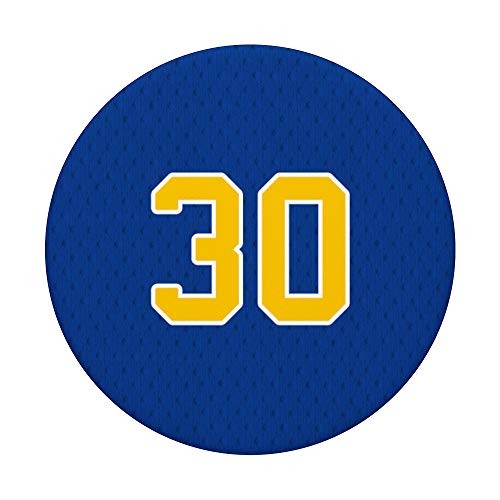 Basketball Legend #30 Blue and Yellow PopSockets PopGrip: Swappable Grip for Phones & Tablets