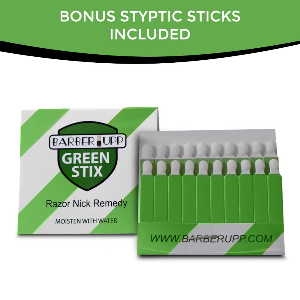 BarberUpp,Razor For Men, Long Handle (Brass) Safety Razor,Free Styptic Sticks,Astra Razor Blades Included, Single Blade Razor Perfect Addition To Your Safety Razor Kit.