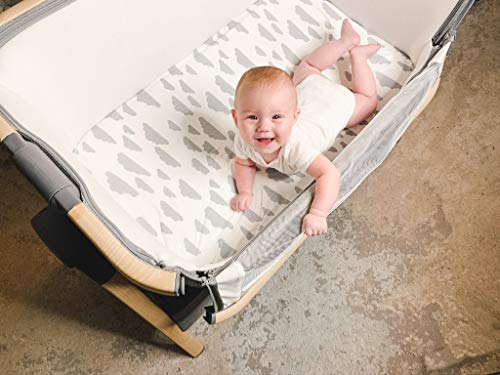 Bassinet Bed Sheets β Premium Bassinet Fitted Sheets 4 Pack β 100% Jersey Knit Cotton Cradle Sheets β Bassinet Bedding for Standard Size Oval or Halo Bassinet Pads β Bassinet Sheet for Boy & Girl