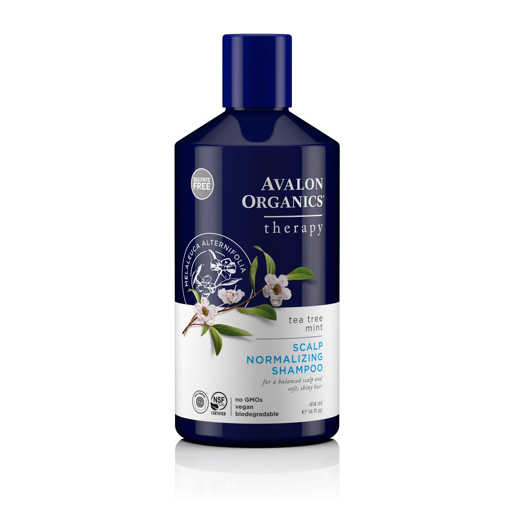 Avalon Organics Therapy Scalp Normalizing Shampoo, Tea Tree Mint, 14 Oz