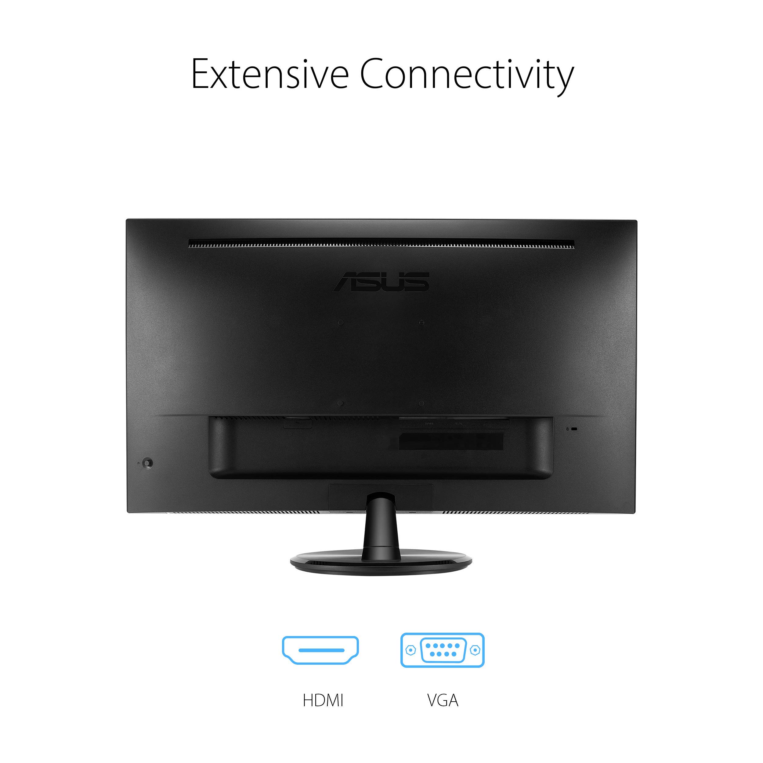 ASUS VP279HE 27” Monitor, 1080P Full HD, 75Hz, IPS, Adaptive-Sync/FreeSync, Eye Care, HDMI VGA, Frameless, Low Blue Light, Flicker Free, VESA Wall Mountable (Renewed)