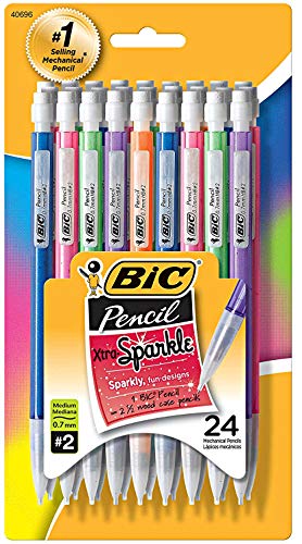 Back To School Supplies Bundle Set Of 6 Mead Spiral Notebook 1-subject, College Ruled, Pastel Color Cute School Notebooks, 70 Pages With 24 Ct Of Bic Xtra-sparkle Mechanical Pencil, Medium Point 0.7mm
