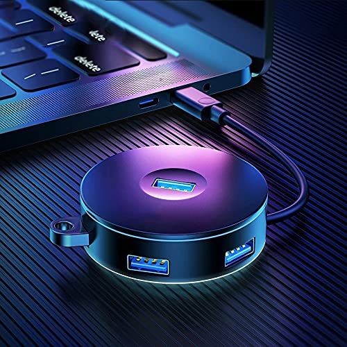 SHYPT USB HUB USB 3.0 USB 2.0 USB C HUB HUB 4 Port Computer Accessories USB Adapter (Color : Black)