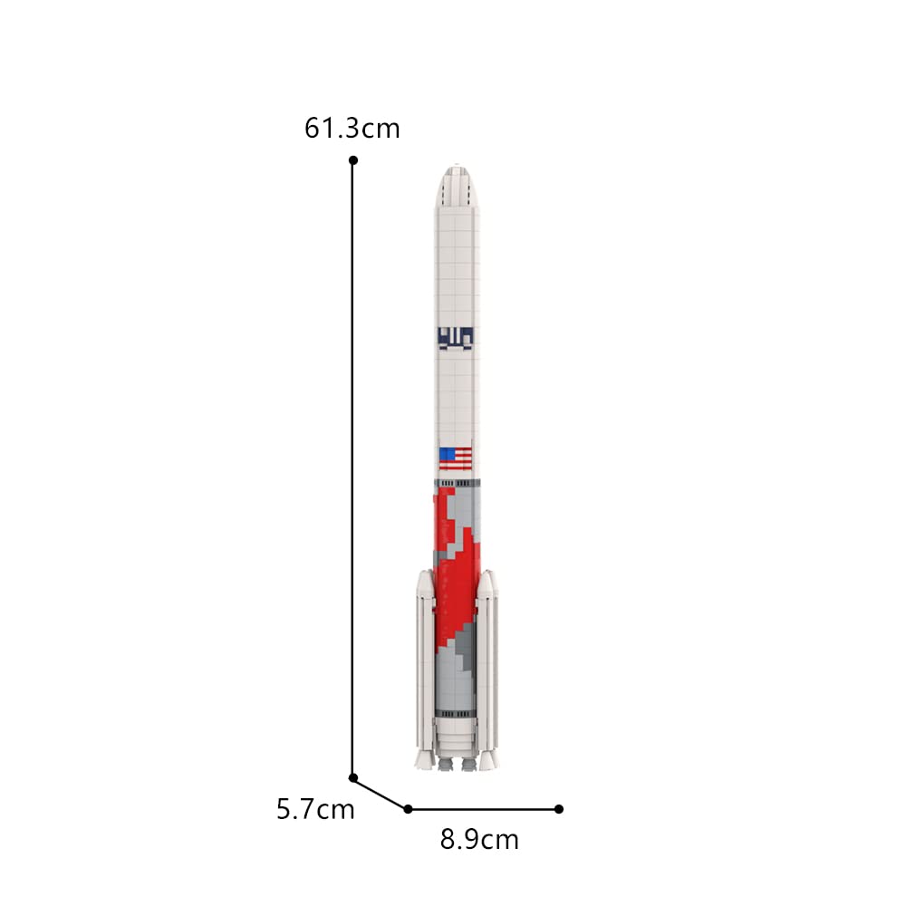 1355 Pieces Centauruss Rocket Building Blocks, Vulcam Space Launch System Rocket Vehicle Outer Space Model, 2023 Space Travel STEM Science Building Kit, Easter Children's Day Gift for Boys Girls Kids