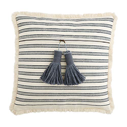 Mud Pie Tassel Fringe Pillow, Square, 20" x 20"