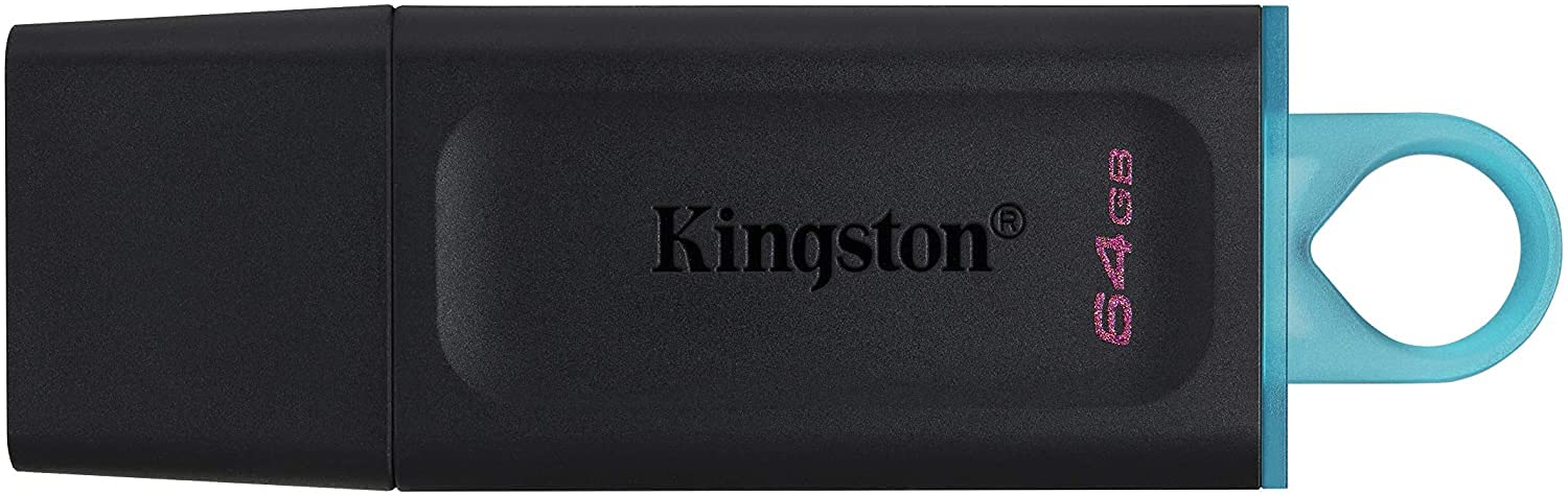 Kingston DataTraveler Exodia 64GB USB 3.2 (Bulk 5 Pack) Flash Drives for Computer or Laptop (DTX/64GB) Bundle with 2 Everything But Stromboli Lanyards