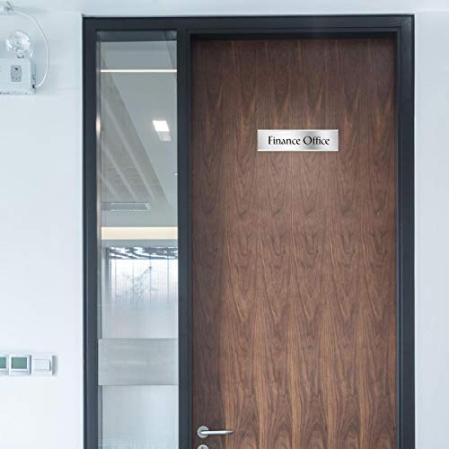 Lenink 6 Pack Name Plate Holder, Wall Mount Office Door Name Plate Holder for Meeting Room, Business Department, Warning Area 8β X 2β (Silver)