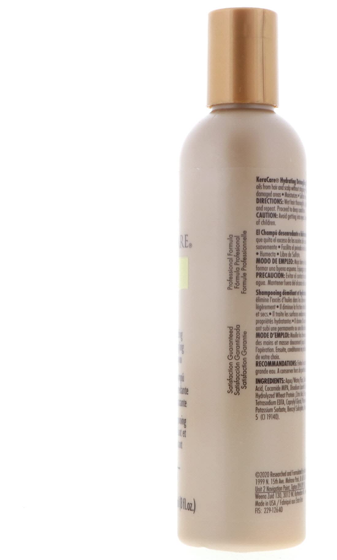 AVLON Keracare Hydrating Detangling Unisex Shampoo, 8 Ounce (Pack of 2)