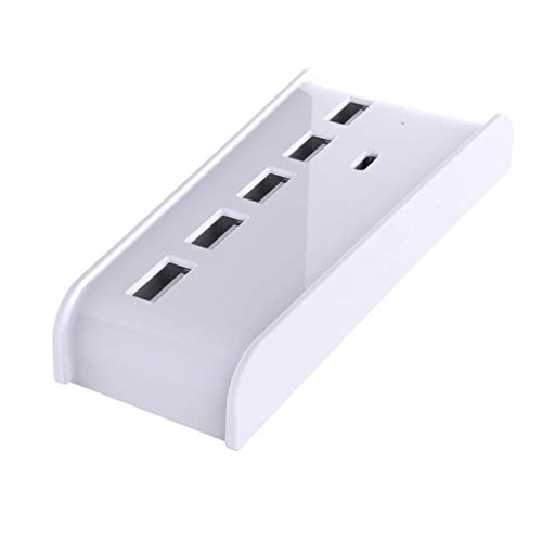 SHYPT 5 Port High-Speed Splitter Adapter Game Console USB Hub Multifunctional for PS5 Game Console Charging Stand Indicator Light (Color : White)