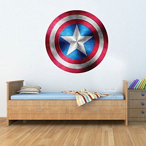 American Shield Superhero Kids Boy Girls Marvel Avengers Bedroom Decal Wall Art Sticker Poster 36 cm