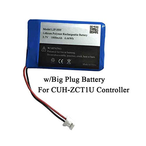 3.7v 1800mAh Battery for PS4 Controller Battery Replacement LIP1522 1000mAh Bateries Pack (CUH-ZCT1U Battery for PS4 V1-3)