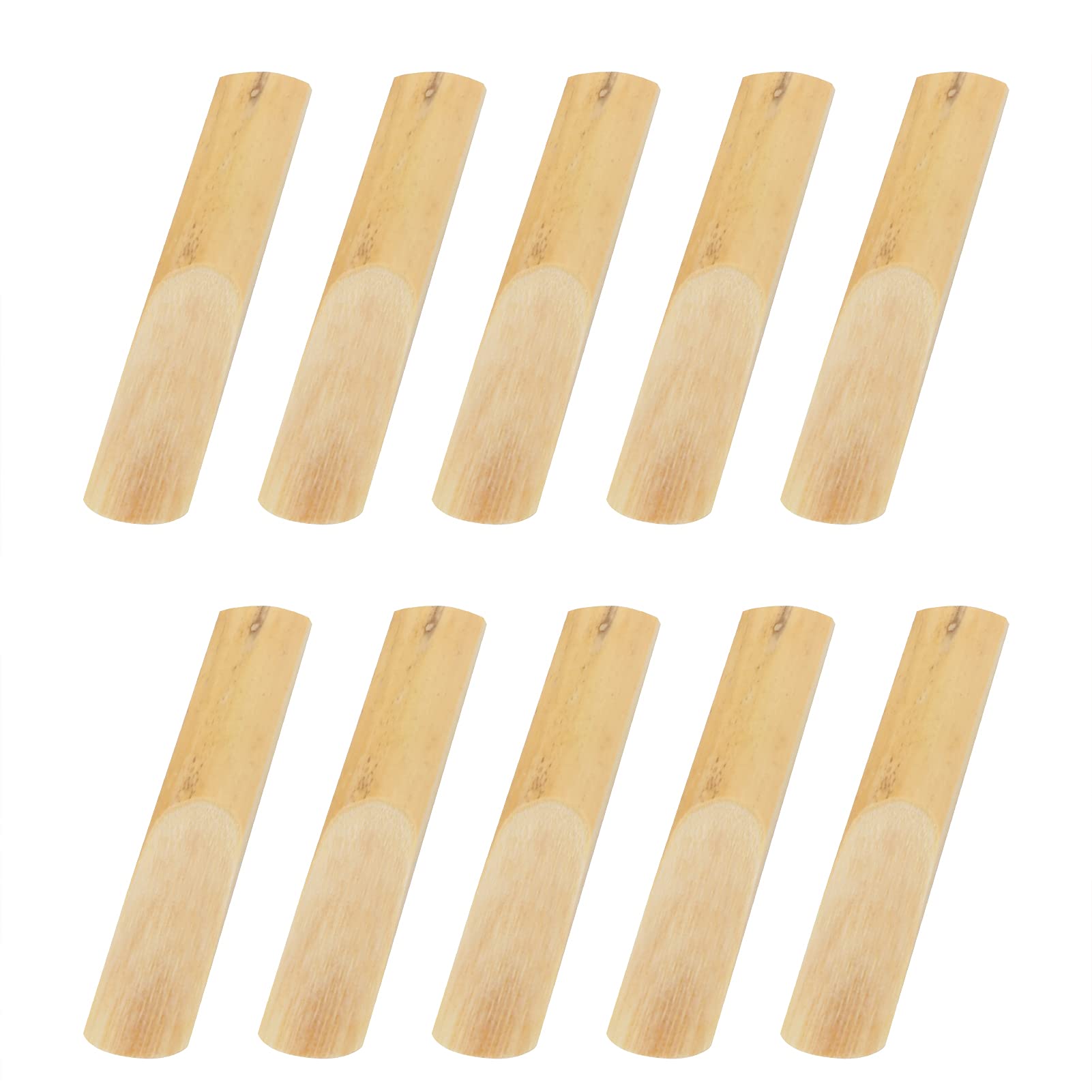 10PCs Tenor Saxophone Reeds Tenor Sax Accessories With Plastic Protective Cover Woodwind Musical Instrument Accessories for Beginners Educators Students