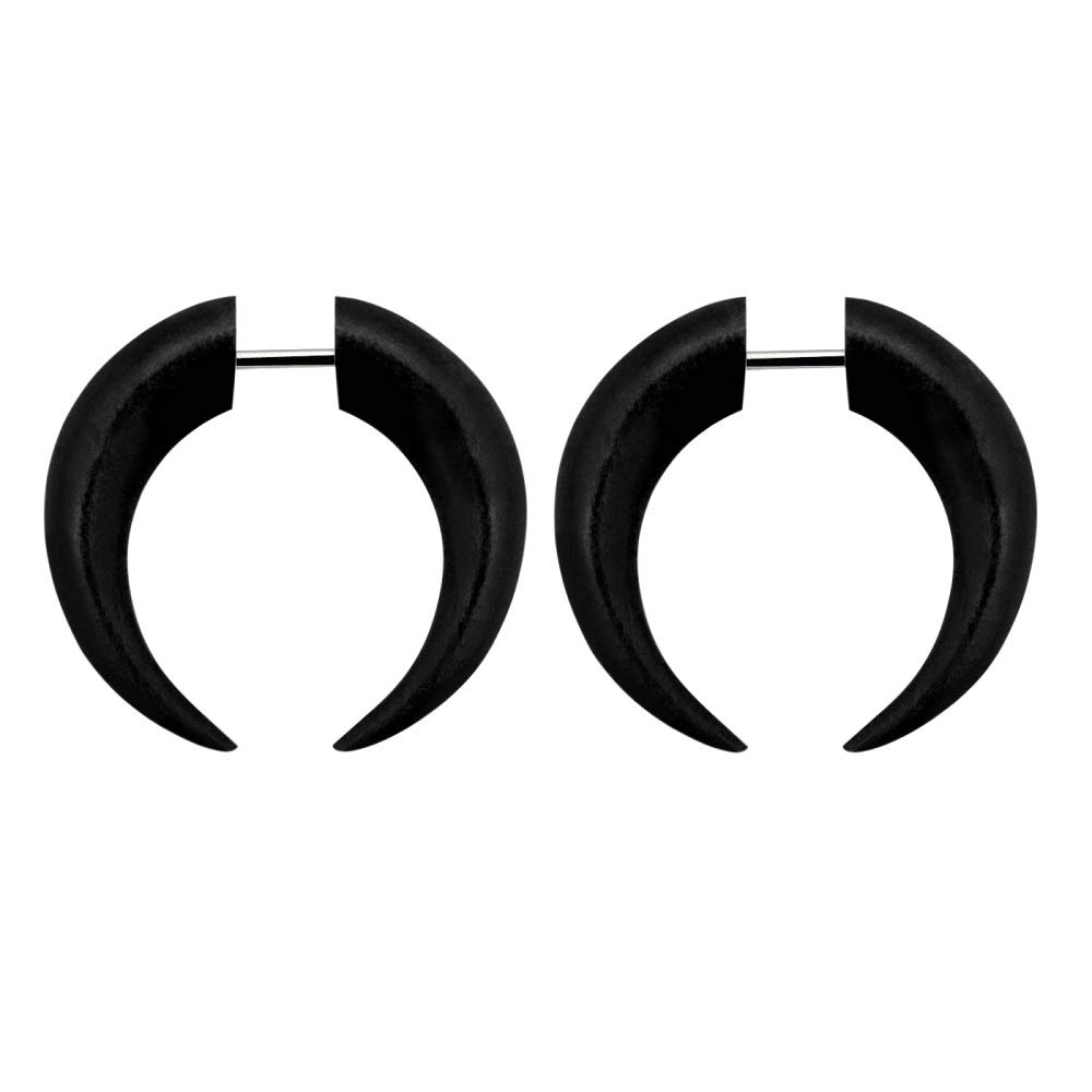 16G Organic Areng Wood Fake Pincher Taper Plugs, Sold as a Pair (6mm)