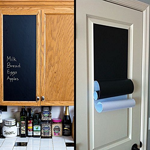 Chalkboard Contact Paper,LeeLoon Chalk Paper Wall Decals Stickers Self-Adhesive Eraseble Cuttable Removable Blackboard Wallpaper for School Office,Home,Kid,Art,Restaurant Menu,Decoration 17.7" X 78.7"
