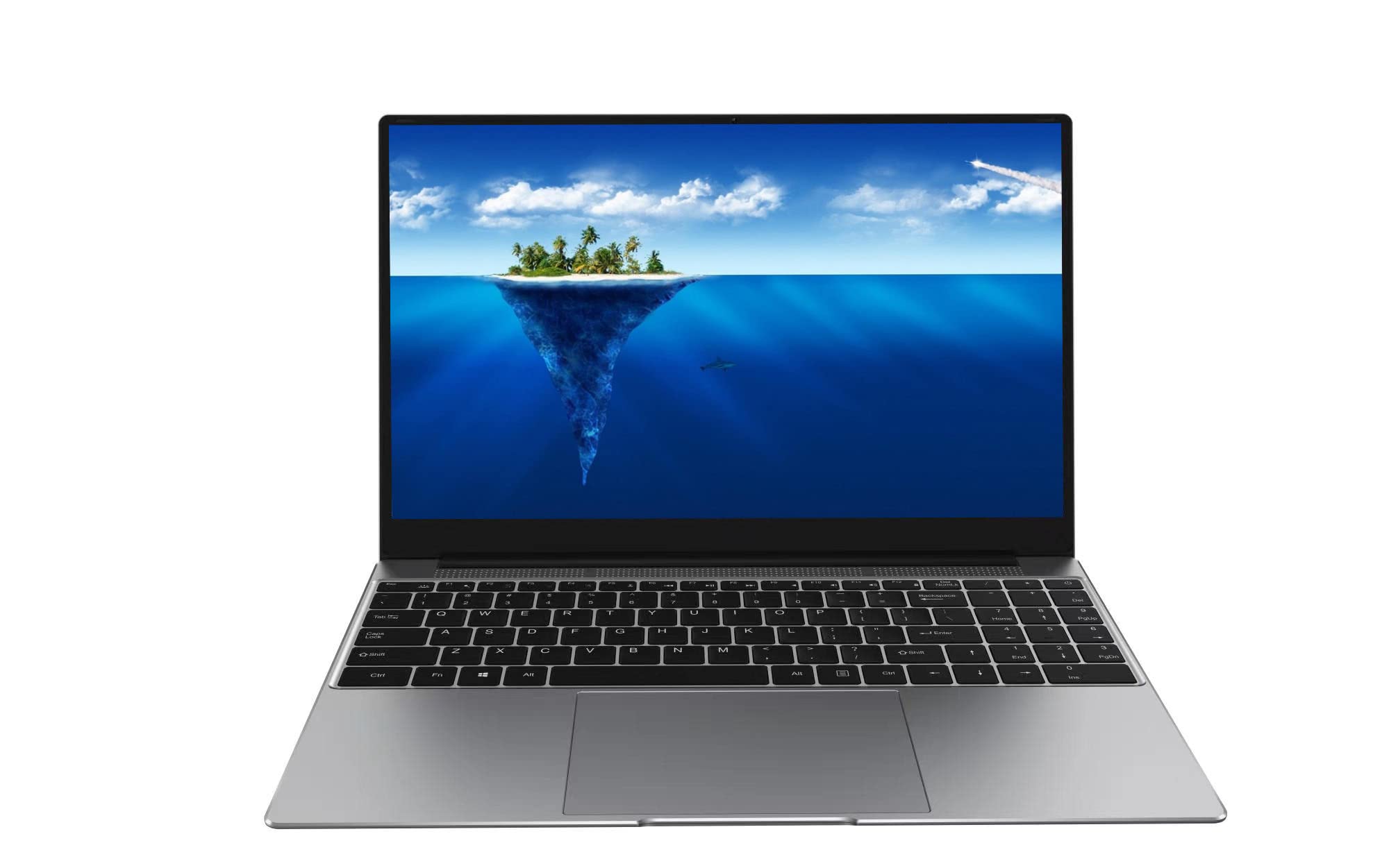 15.6 inch Laptop PC, Notebook, N5100 Quad Core CPU, 6GB RAM, 128GB ROM(1TB SSD Expandable Storage), 1366 x 768 IPS HD Display, Windows 10 Pro, Online Meeting, Webcam, Compact Design, Wi-Fi