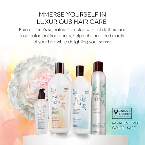 Bain de Terre Lavender Blonde Toning Shampoo, Neutralize Brassy Tones for Cool Blonde, Highlighted or Gray Hair, with Argan & Monoi Oils, Paraben-Free, Vegan, 13.5 Fl Oz