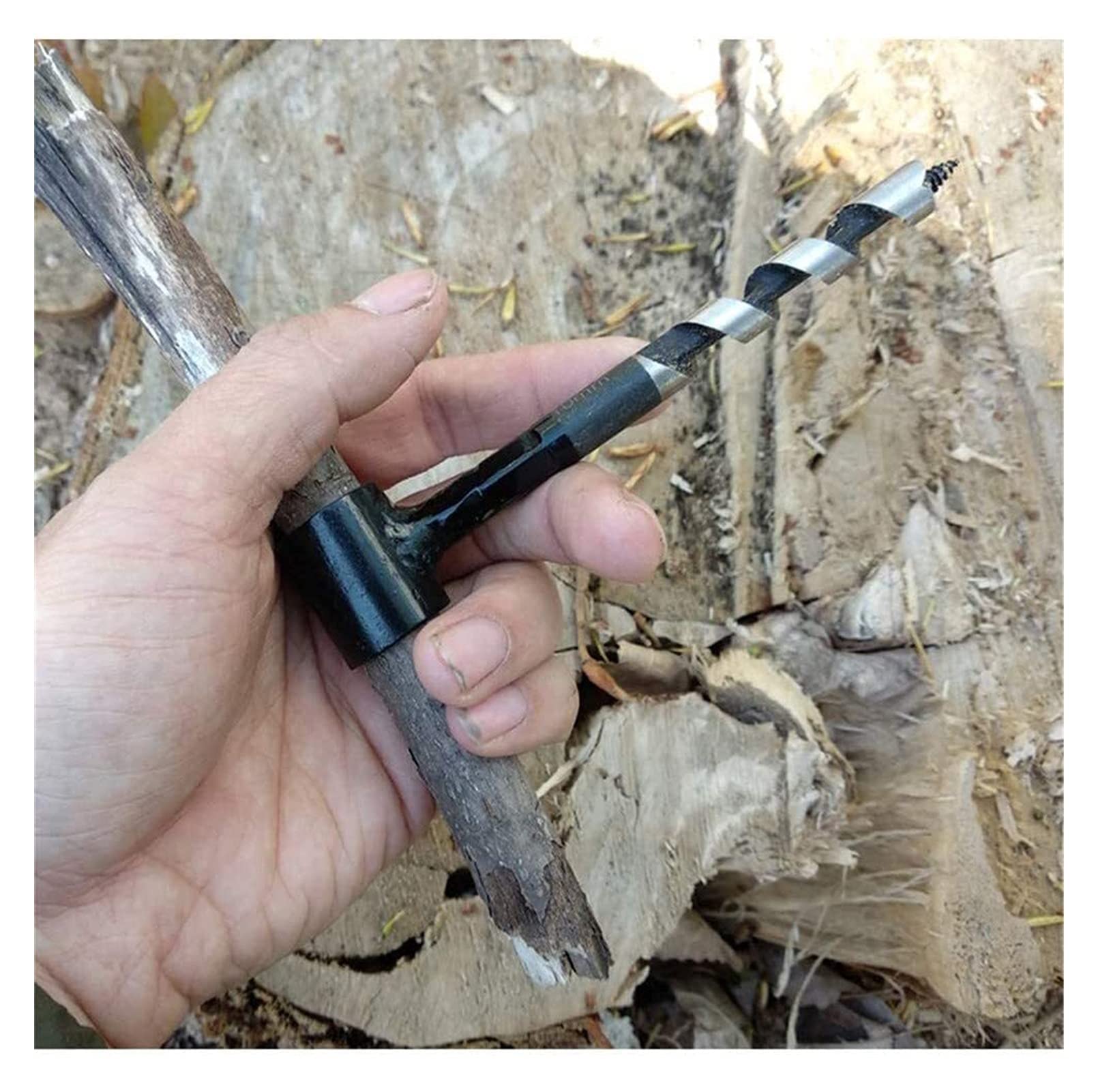 SYHML-SHOP Multipurpose Manual Survival Drill Bit,Scotch Eye Wood Auger Drill Bit for Bushcraft and Camping 7/10/20/25mm (Size : 10mm)