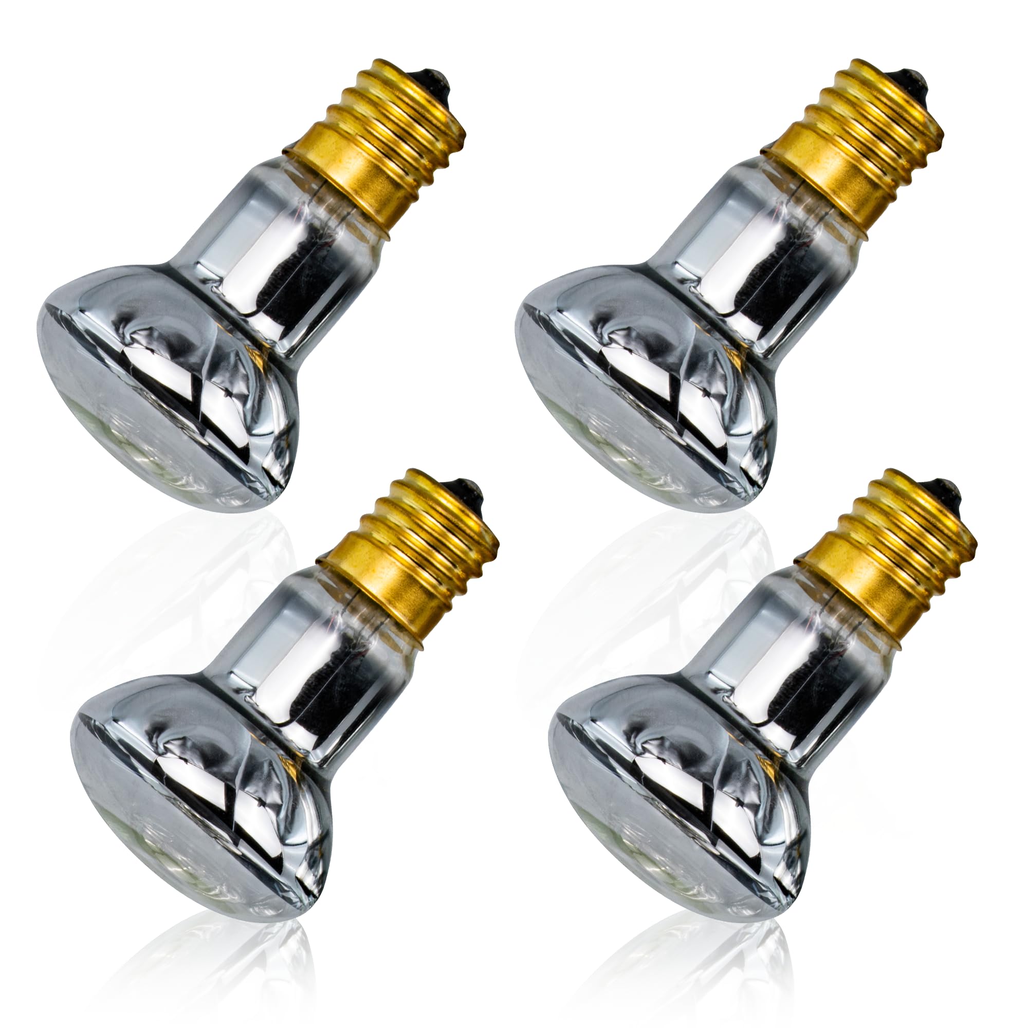 4-Pack Lava Lamp Bulb 25w, 120V R39 E17 25W 4-Pcs Bulb Replacement for Lava Lamps, Glitter Lamps,Incandescent, Yellow, Heat Lamp Reflector Bulbs