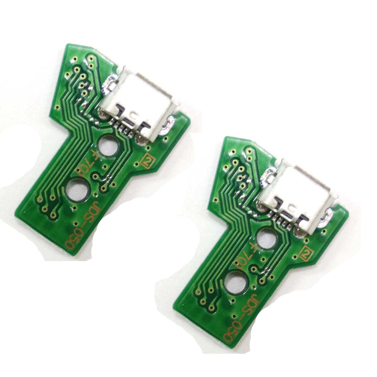 2 PCS USB Charging Port Socket Board 12 Pins Flex Cable for Sony PS4 JDS-050 Controller with Flex Cable