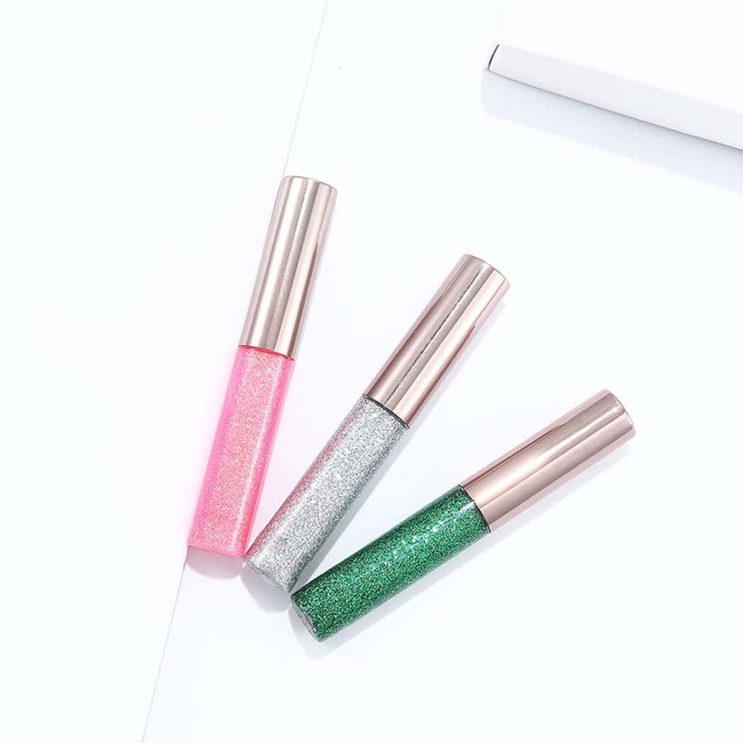 Edanta Glitter Liquid Eyeliner Shimmer Eye Liner Colorful Eye Makeup Metallic Eyeliner Cosmetics Make Up for Parties Cosplay Eye Makeup Pack of 1 (Green 7#)