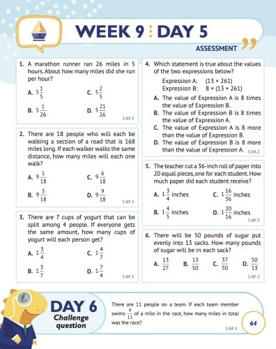5th Grade Common Core Math: Daily Practice Workbook - Part I: Multiple Choice | 1000+ Practice Questions and Video Explanations | Argo Brothers (Next Generation Learning Standards Aligned (NGSS))