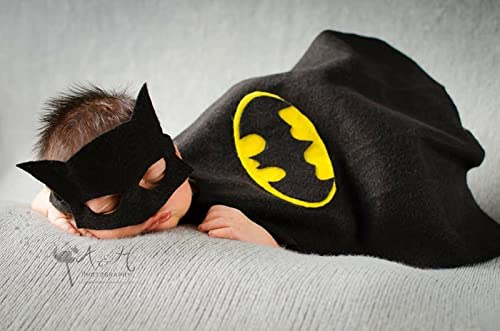 Bat Wrap Eye Mask Cloak Cape Full Set Costume for Newborn Baby Swaddle Infant Toddler Photography Props