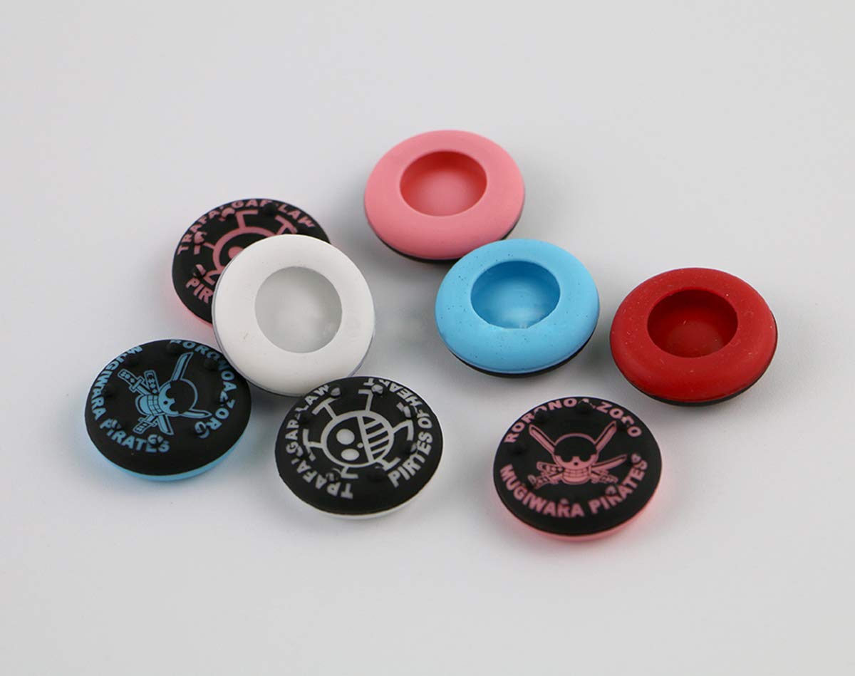 4 in 1 Analog Stick Joystick Rubber Silicone Cap Thumbstick Thumb Grip Cover Case Skin Joystick Grips for PS4 PS3 Xbox One Xbox 360 Controller (2# Pink)