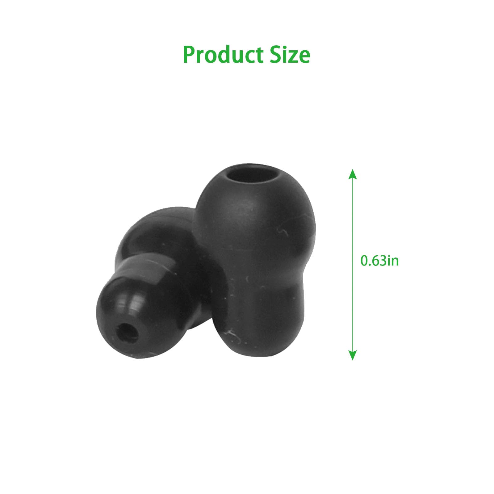 1Pair Ear Tips Replacement for Stethoscopes Silicone Comfortable Stethoscope Ear Pieces Stethoscope Replacement Parts Stethoscope Earplugs, Black