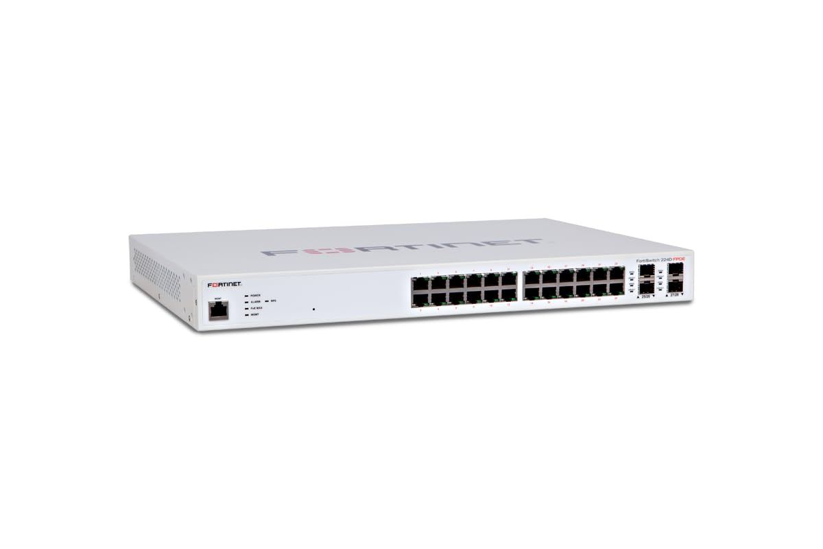 Fortinet FortiSwitch - 124F-POE L2+ Managed PoE Switch (FS-124F-POE)
