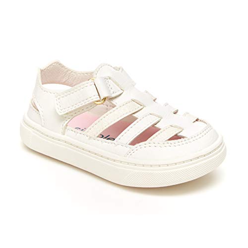 Simple Joys by Carter's Baby Girls Frankie Sandal, White, 4 Infant