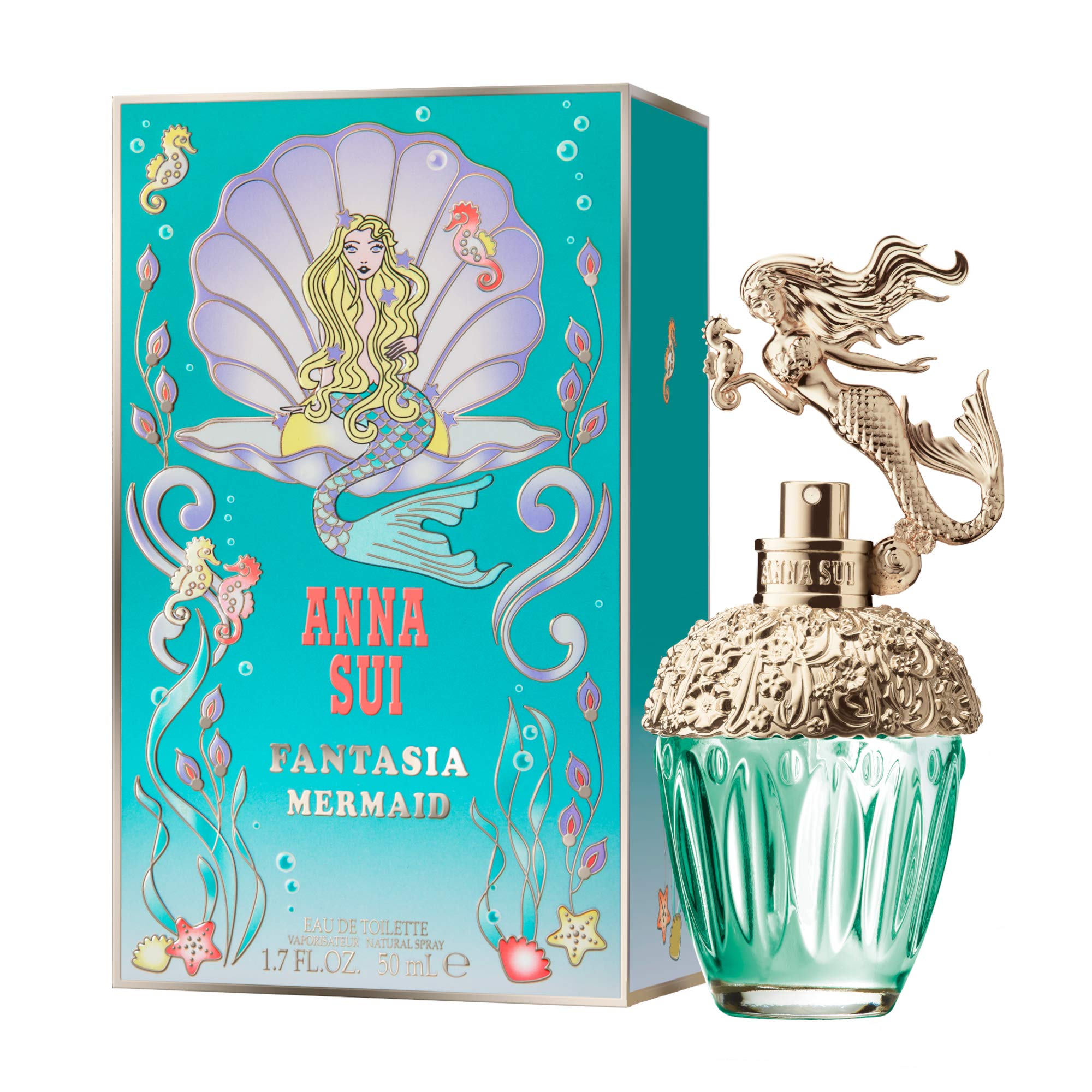 Anna Sui Fantasia Mermaid Eau de Toilette Spray Perfume for Women, 1.7 fl. oz