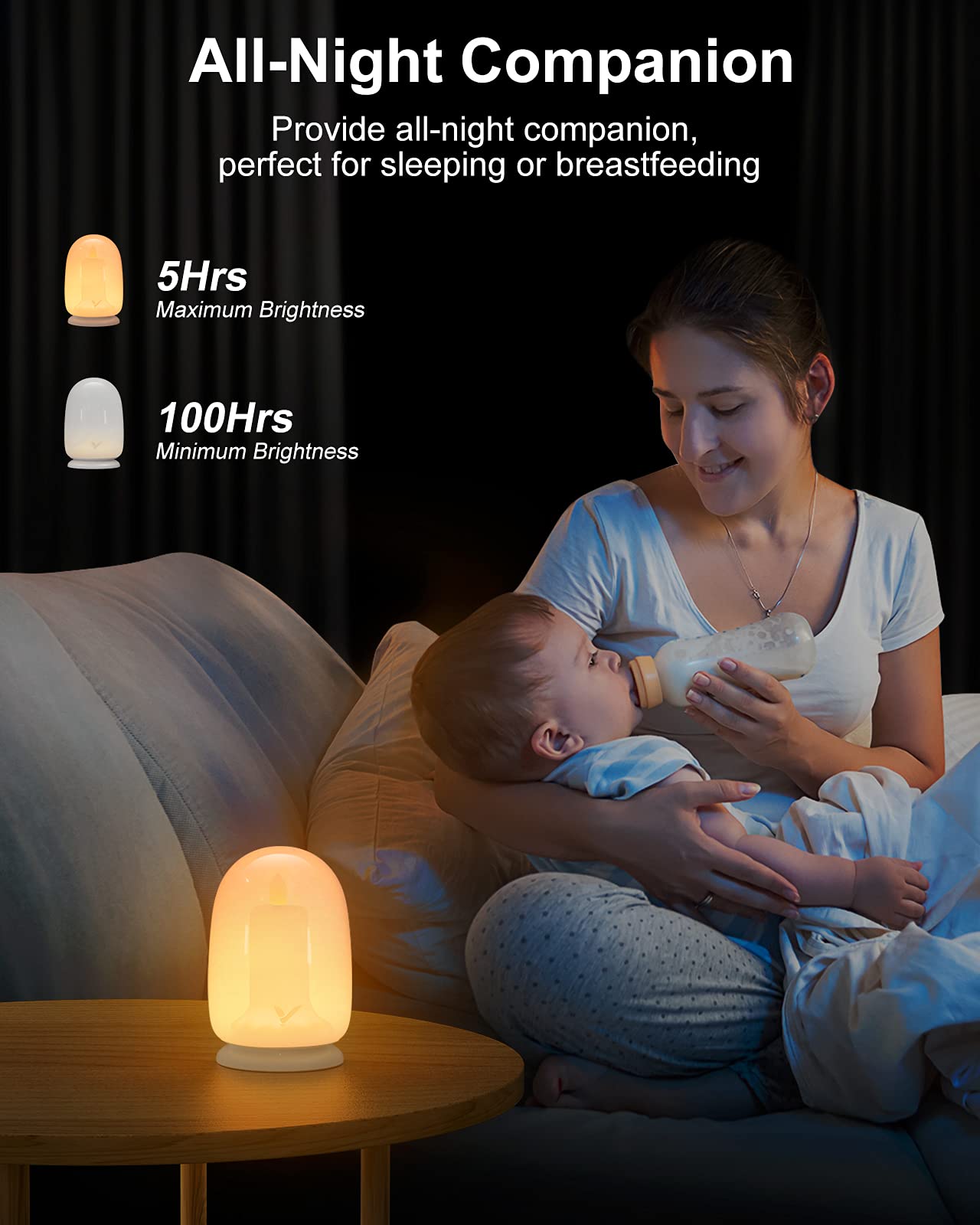 Night Light for Kids, VEYFIY Nursery Night Light with Touch Control & 1H Timer,Portable Baby Nursery Light with Charging Pad,4 LED Light Modes Rechargeable Night Lamp for Kids Room,Bedroom,Up to 100H…
