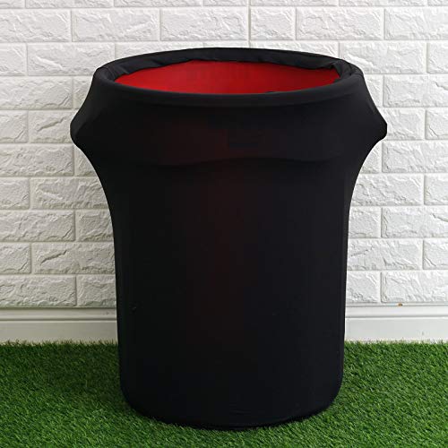 BalsaCircle 41-50 gallons Black Stretchable Spandex Round Waste Trash Bin Container Cover Wedding Party Fundraiser Decorations