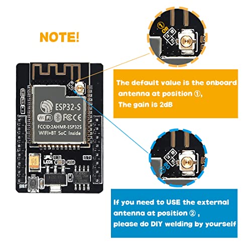 2 Sets ESP32-CAM-MB ESP32-CAM WiFi Bluetooth Development Board + Micro USB to Serial Port CH340G 4.75V-5.25V with OV2640 2MP Camera